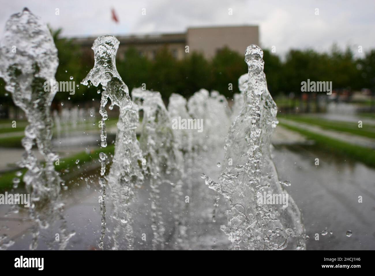 Fountains in front of the German Federal Chancellery in Berlin Stock ...
