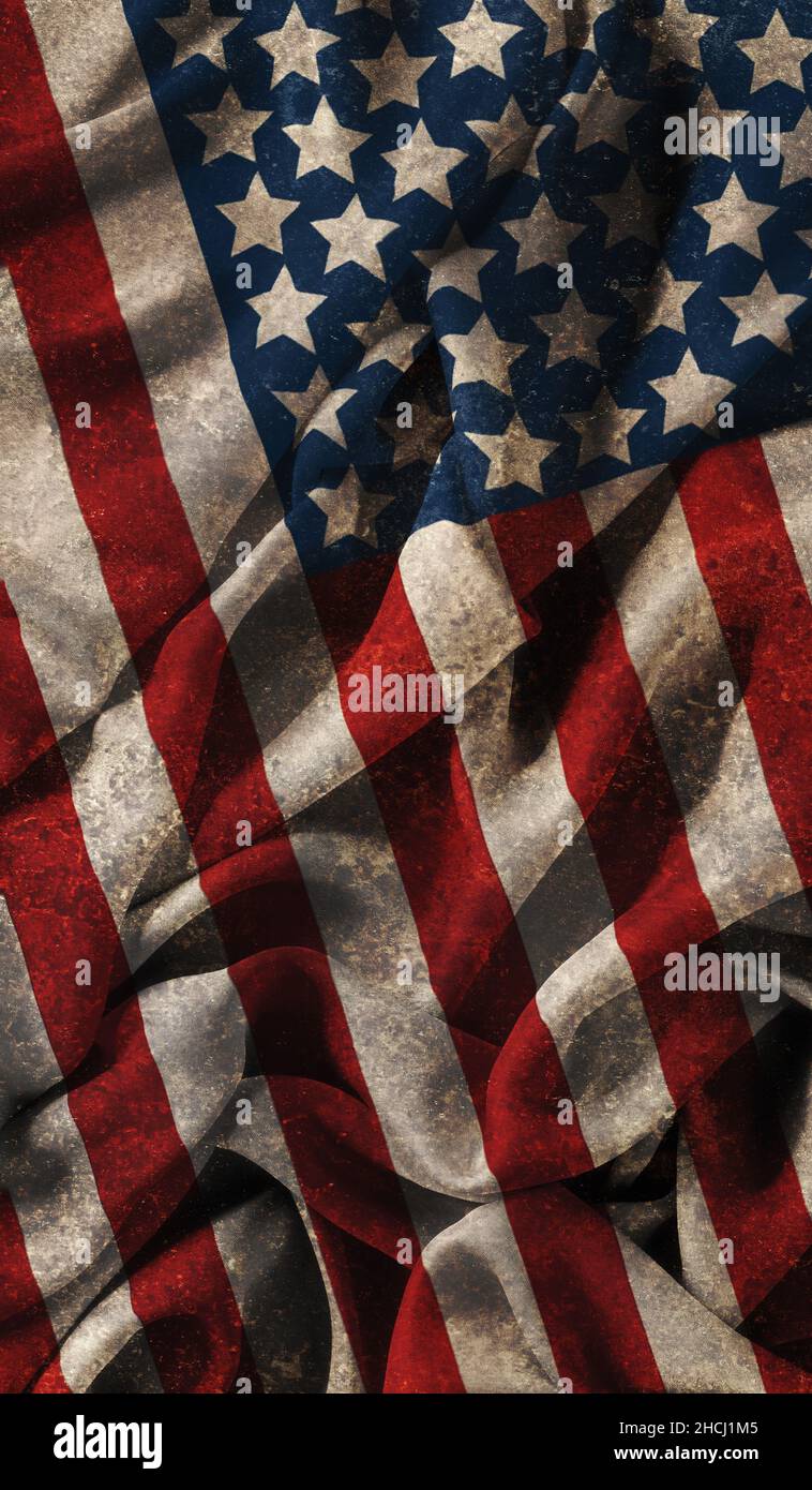Grunge, dirty, and weathered USA (American) flag Stock Photo - Alamy