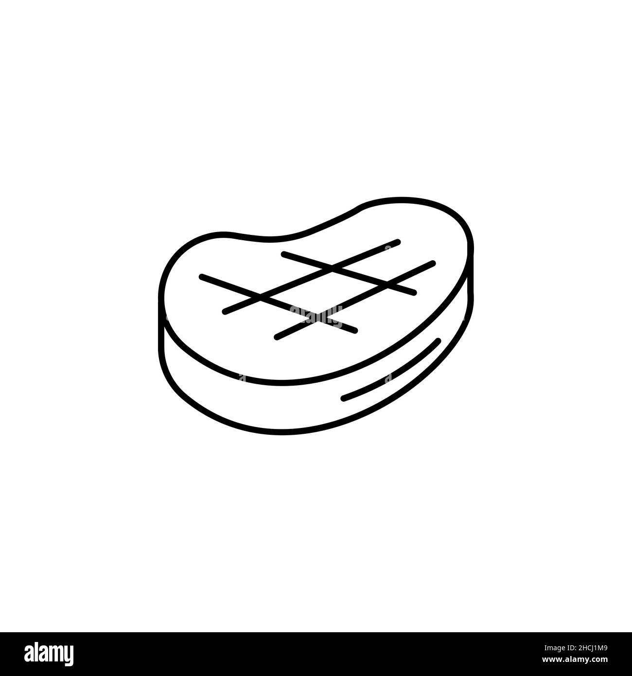 steak meat vector line icon Stock Vector Image & Art - Alamy