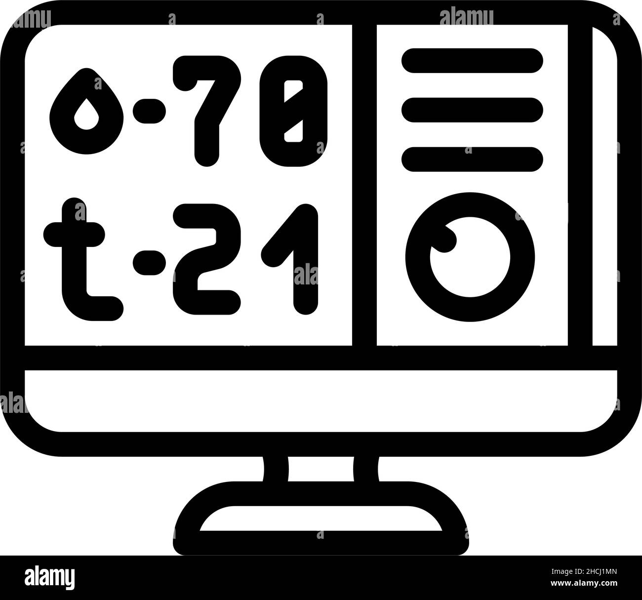 temperature and humidity control line icon vector illustration Stock ...