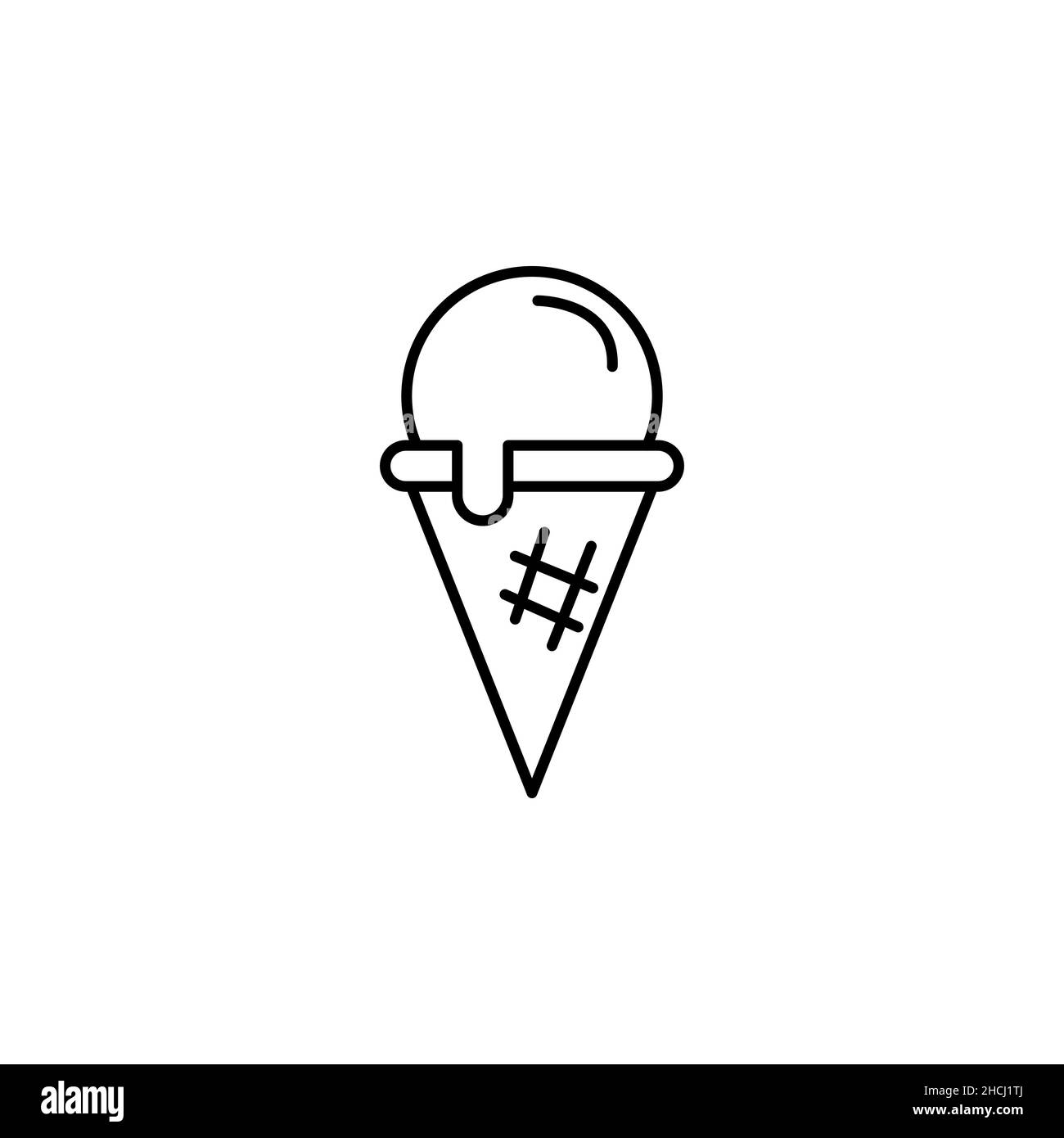 Ice cream icon isolated on background. Dessert symbol modern, simple ...