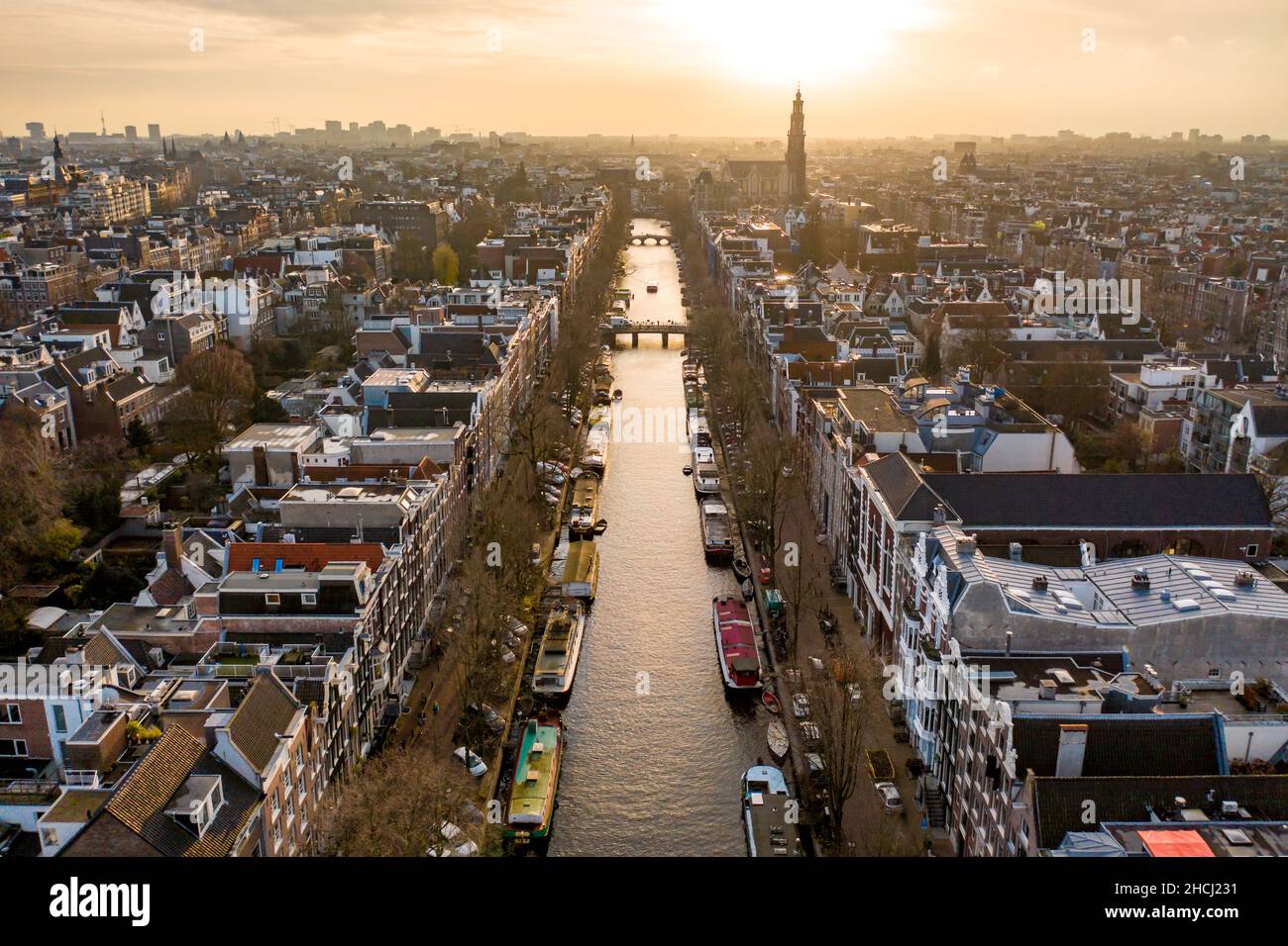 Amsterdam City in the Netherlands Aerial View Stock Photo - Alamy