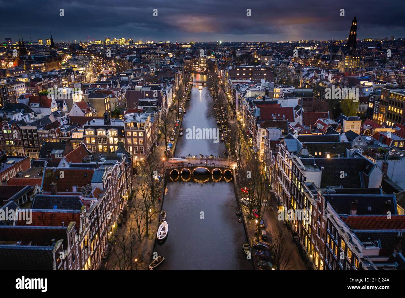 Amsterdam City in the Netherlands Aerial View Stock Photo - Alamy