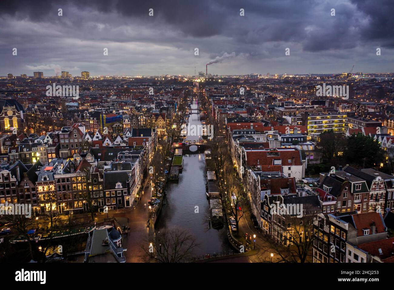 Amsterdam City in the Netherlands Aerial View Stock Photo - Alamy