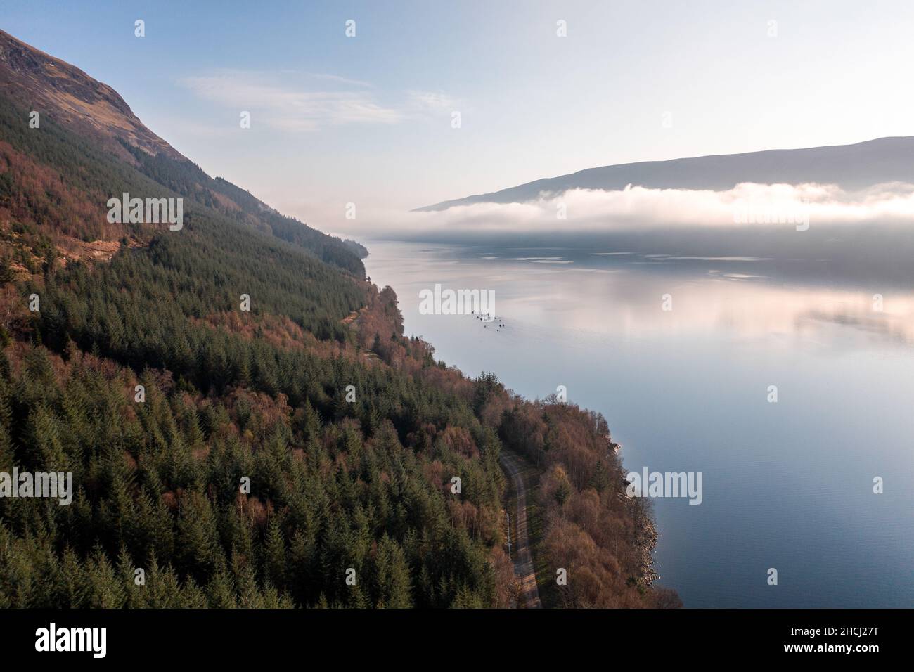 Aerial view glencoe valley loch hi-res stock photography and images - Alamy