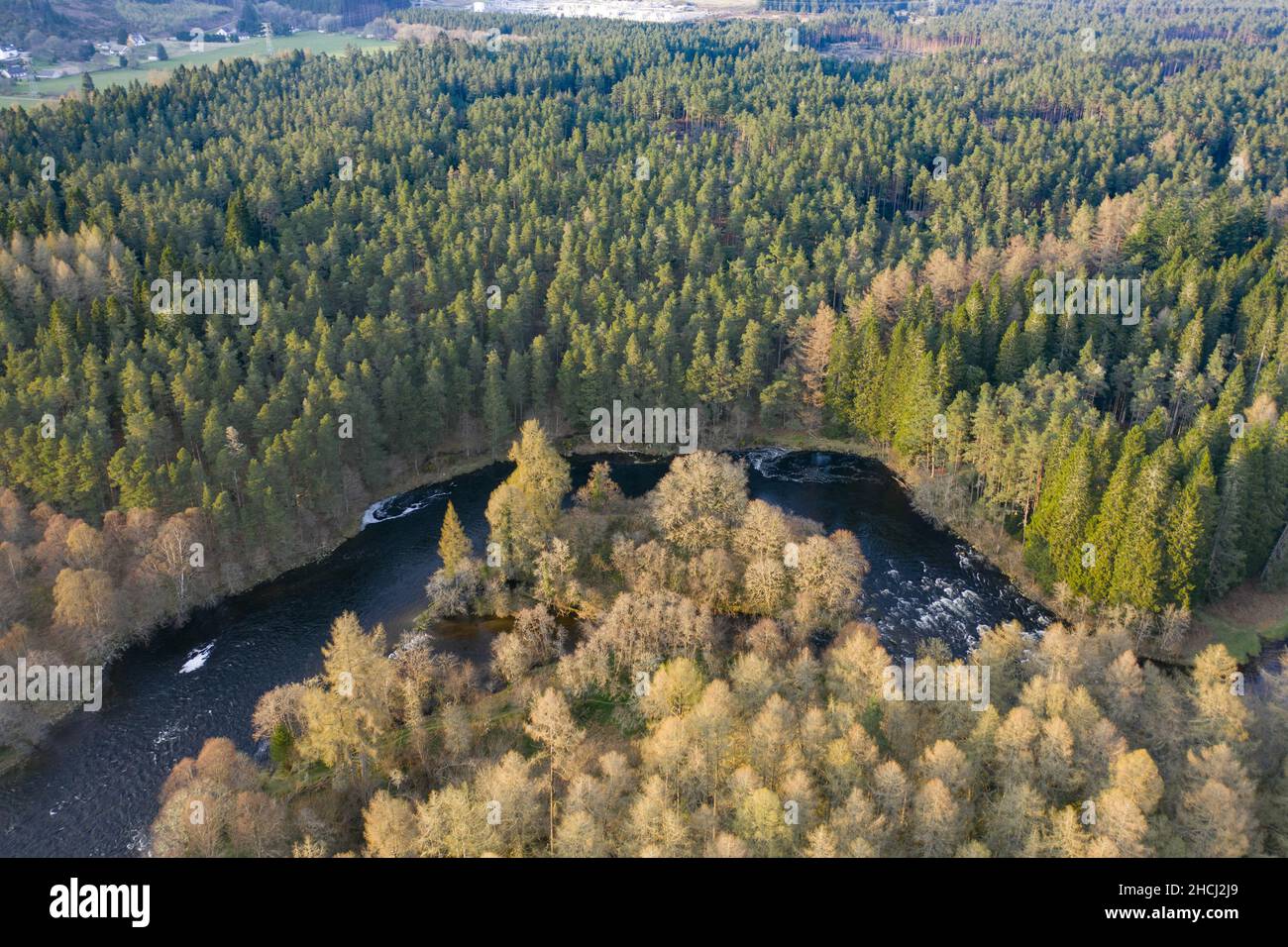River Meandering Through Scotland Stock Photo - Alamy