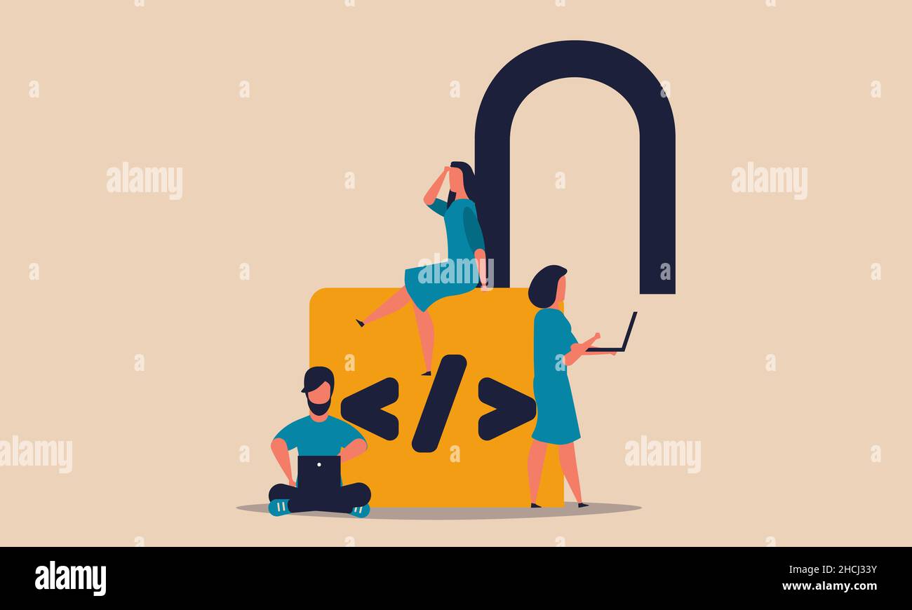 Open Source Code And Programming Online People On Lock Support Office System And Analysis