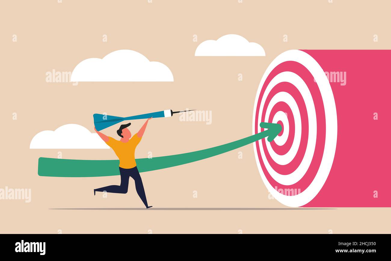 Businessman running high jump to success Stock Vector Images - Alamy