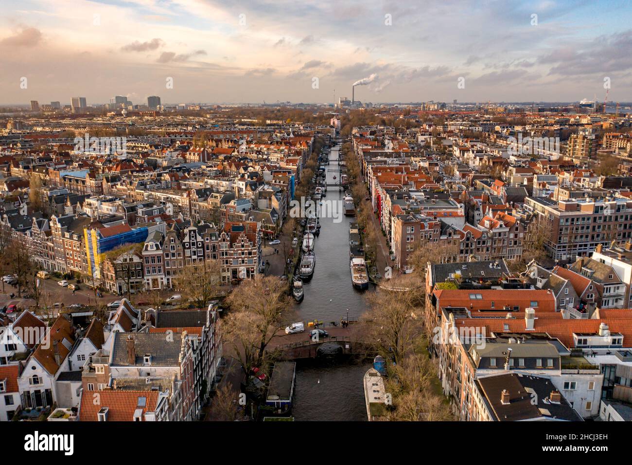 Amsterdam City in the Netherlands Aerial View Stock Photo - Alamy