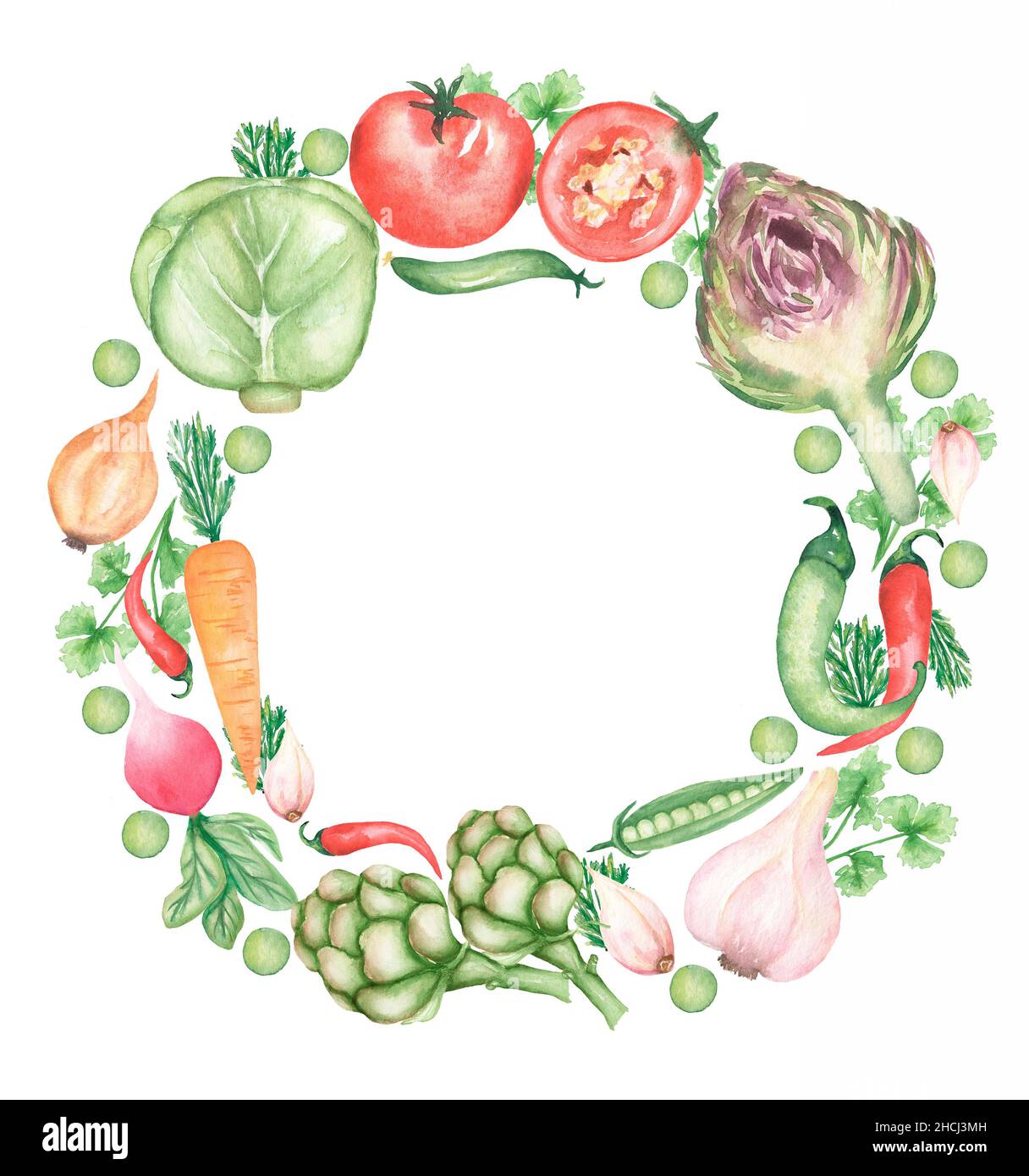 Vegetable Garden Clip Art Vegetable Garden Scene | Watercolour Clipart