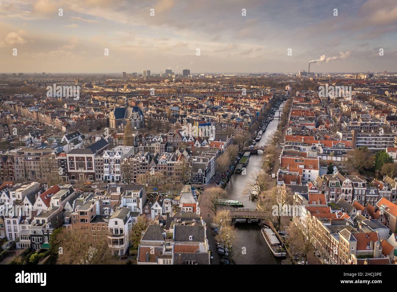 Amsterdam City in the Netherlands Aerial View Stock Photo - Alamy