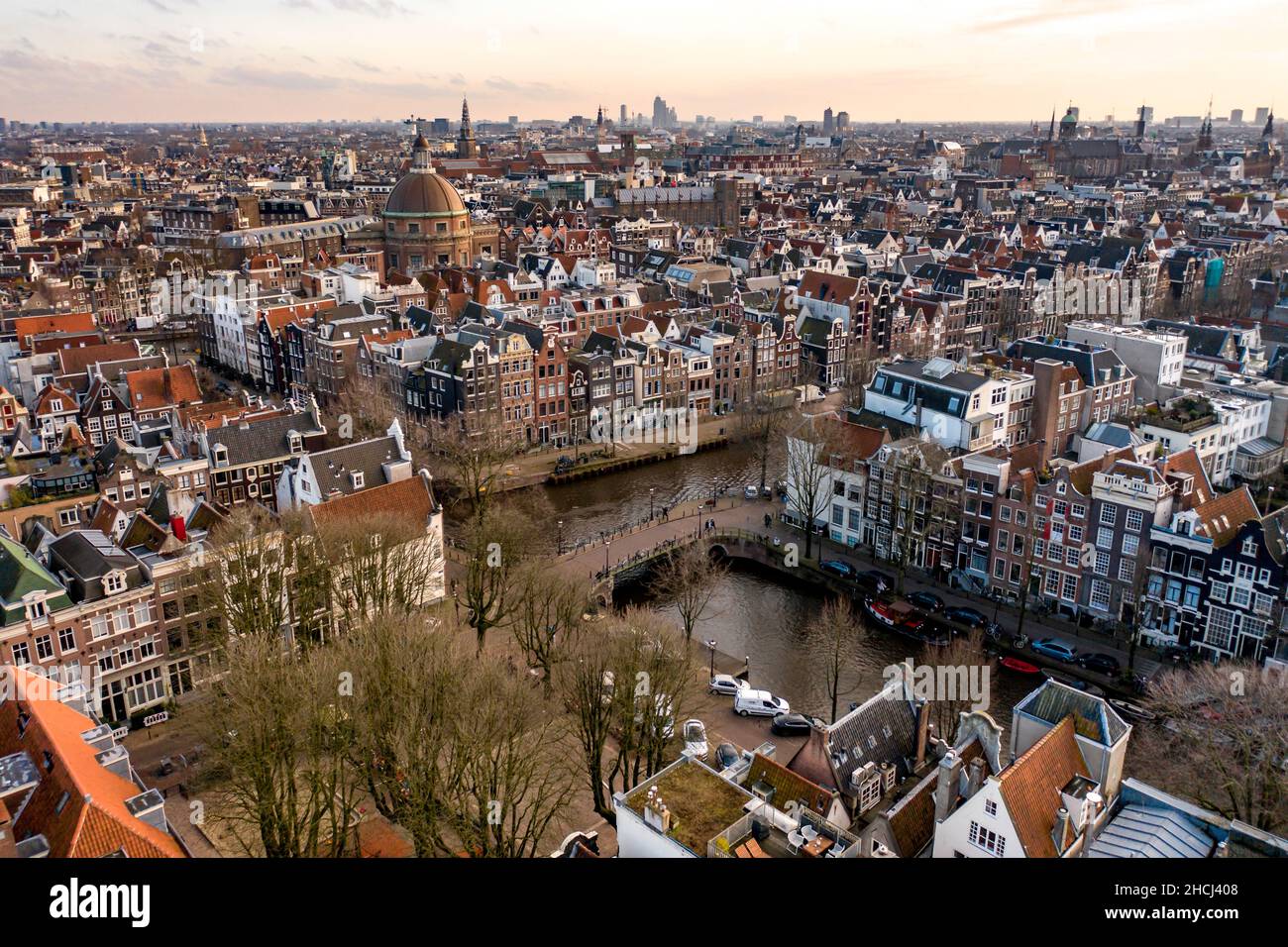Amsterdam City in the Netherlands Aerial View Stock Photo - Alamy