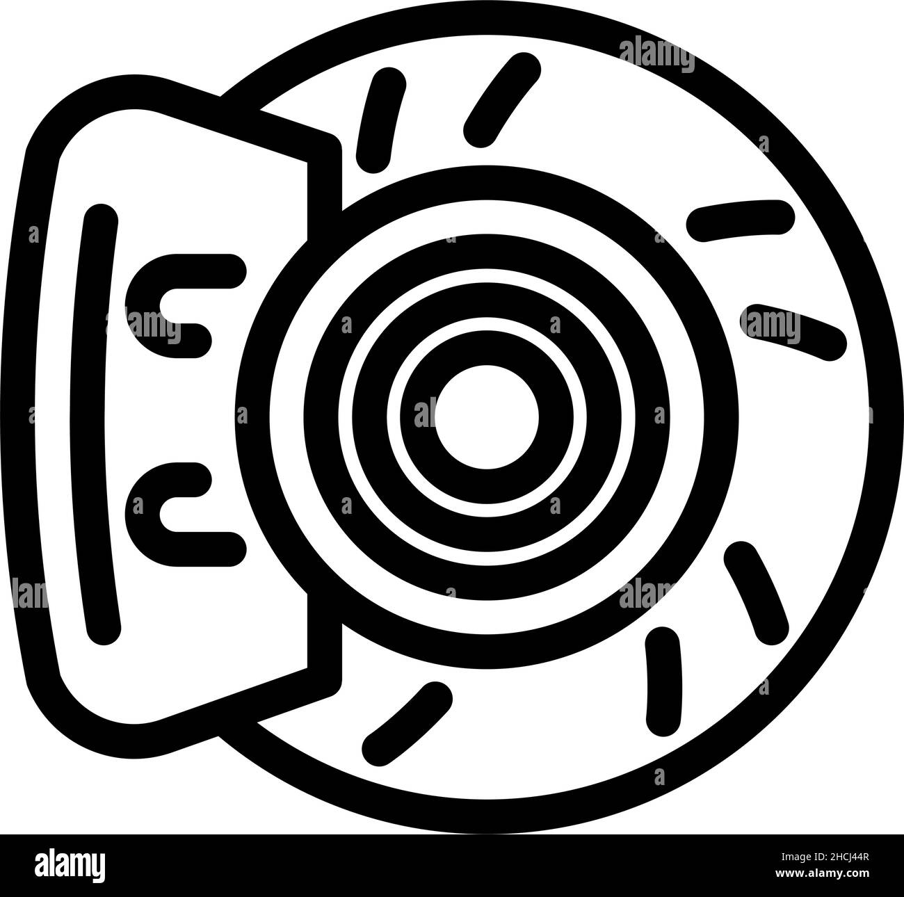 replacing brake discs line icon vector illustration Stock Vector Image ...