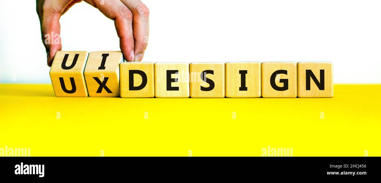 UX user experience design or UI user interface design symbol ...