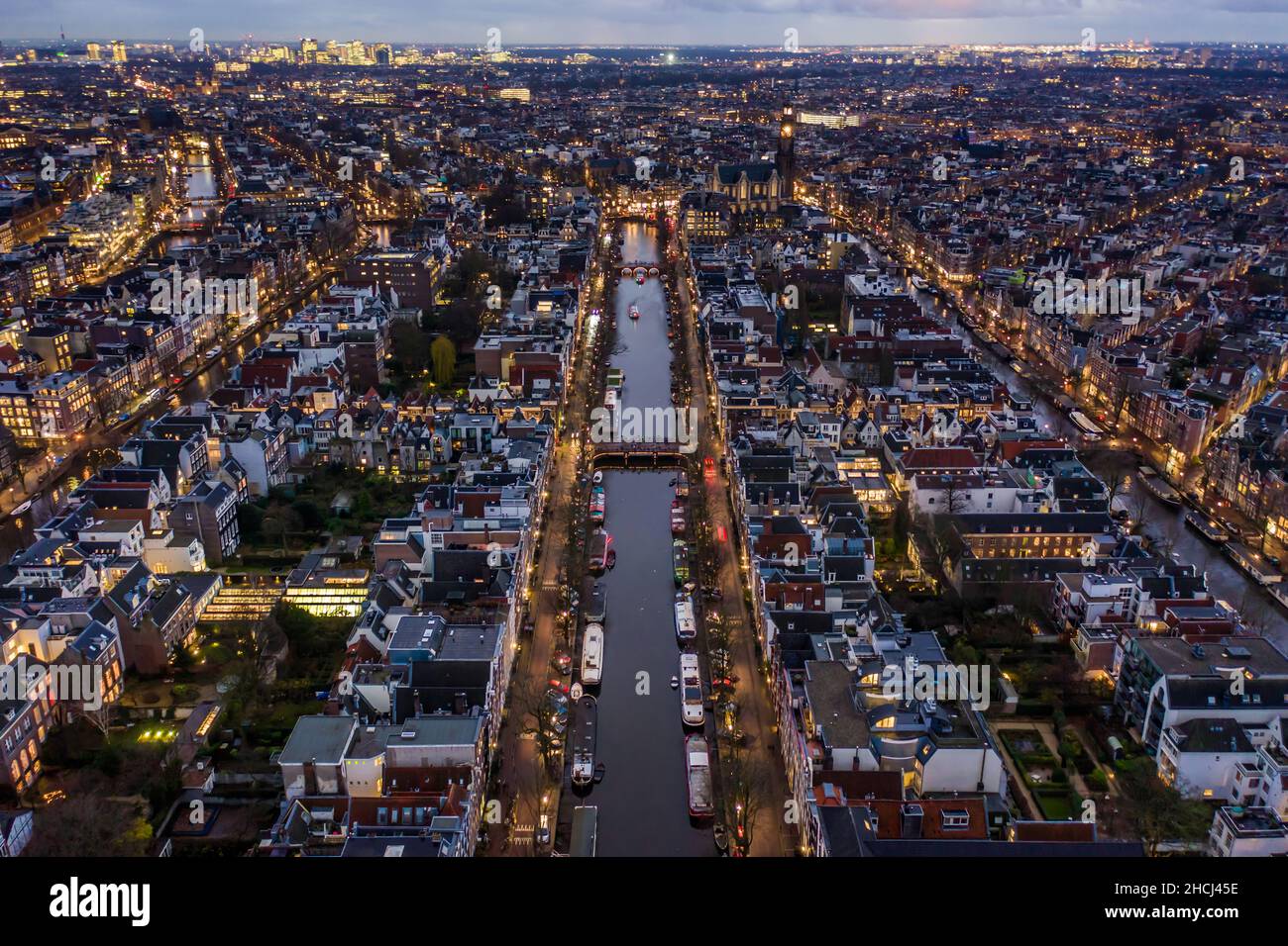 Amsterdam City in the Netherlands Aerial View Stock Photo - Alamy