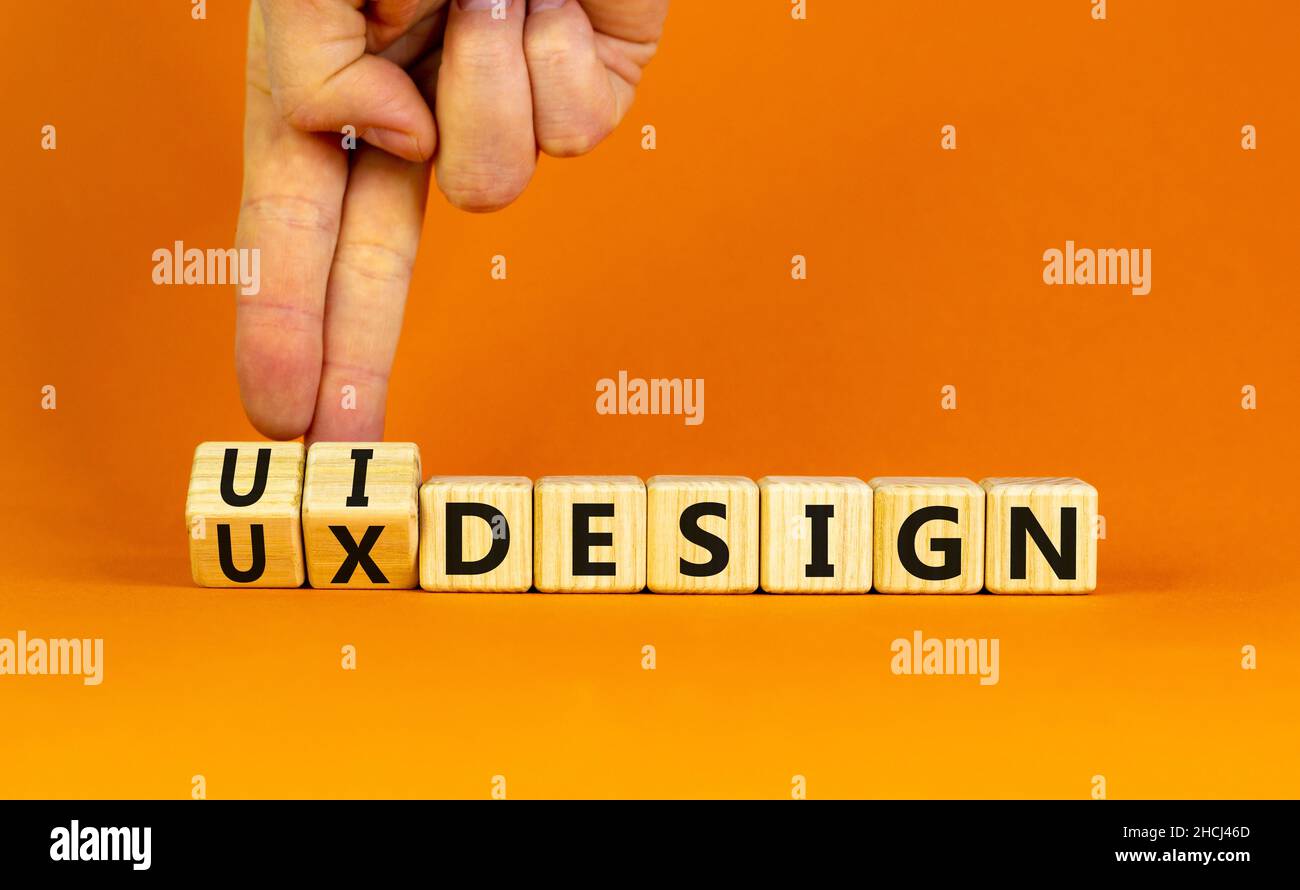 UX user experience design or UI user interface design symbol ...