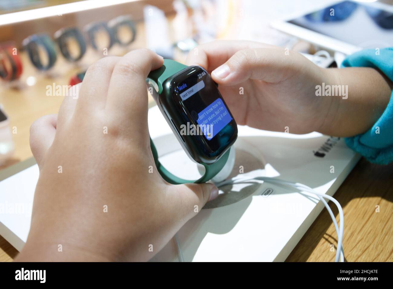 Closeup shot smart watch hi-res stock photography and images - Alamy