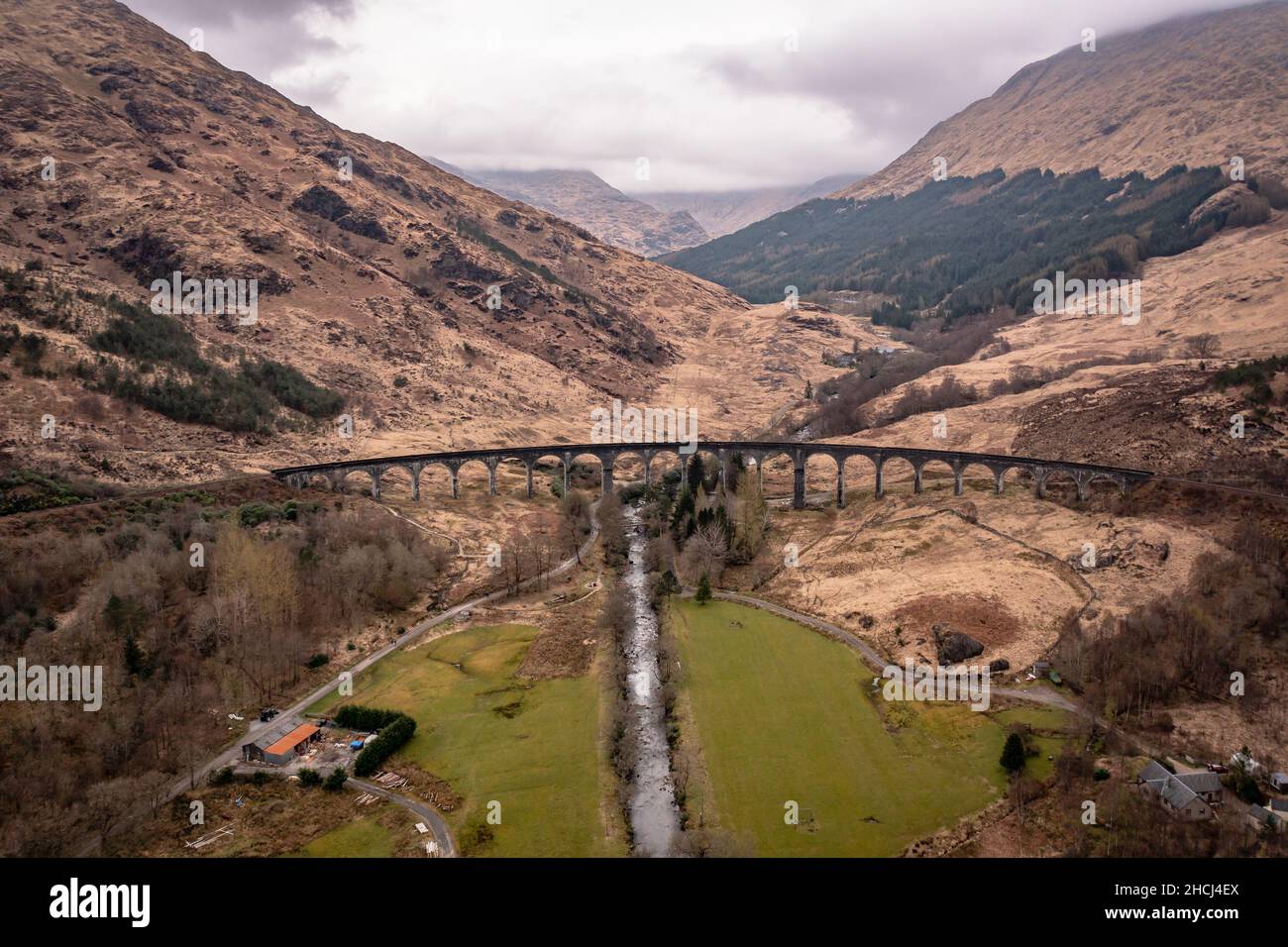 The Glenfinnan Viaduct in Scotland a Popular Tourist Spot Stock Photo ...