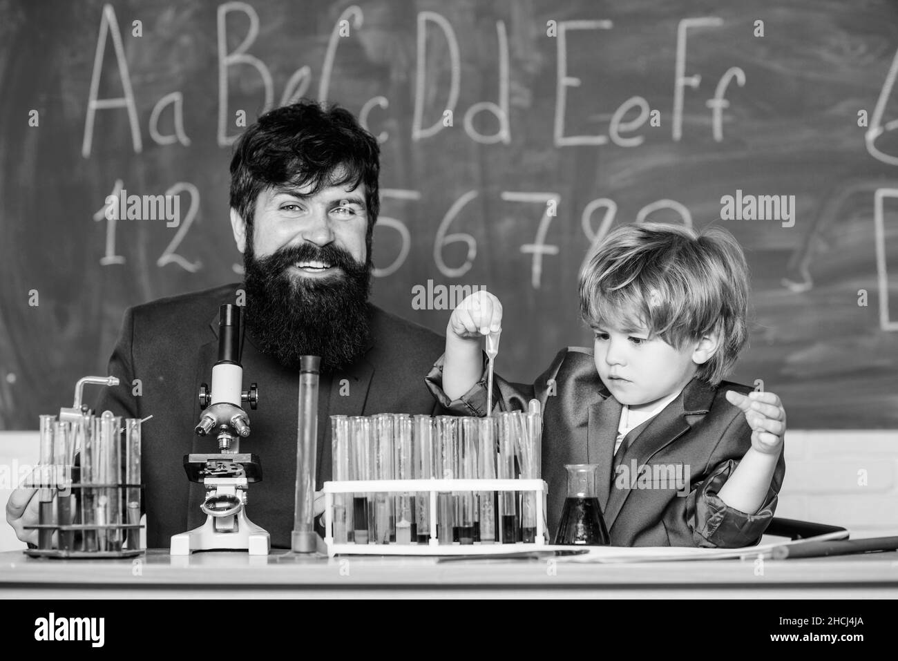 Study chemistry together. Boys only. Personal example. Following father ...