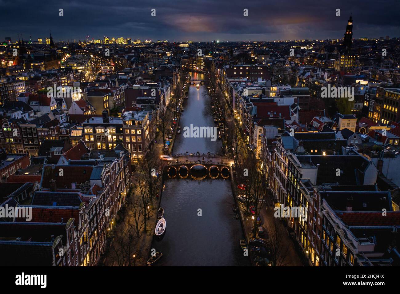 Amsterdam City in the Netherlands Aerial View Stock Photo - Alamy