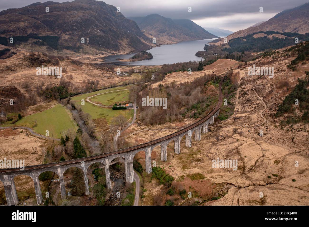 The Glenfinnan Viaduct in Scotland a Popular Tourist Spot Stock Photo ...