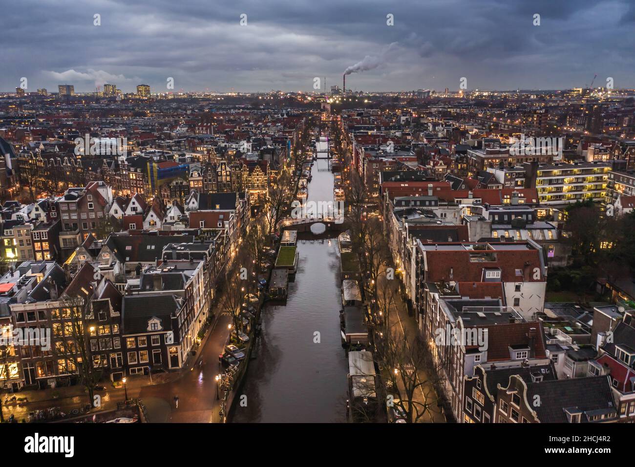 Amsterdam City in the Netherlands Aerial View Stock Photo - Alamy