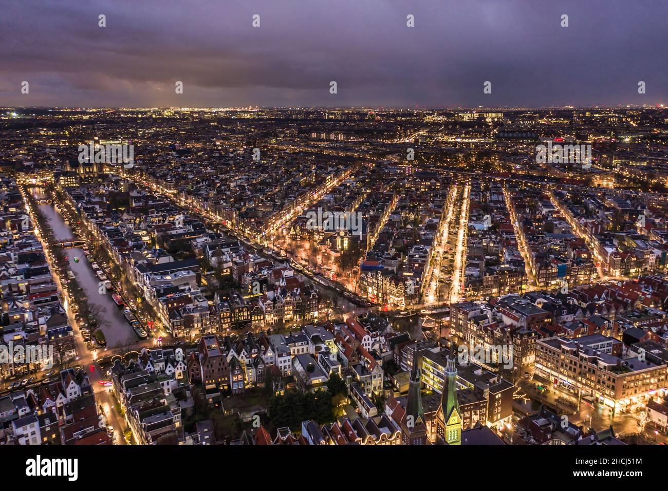 Amsterdam City in the Netherlands Aerial View Stock Photo - Alamy
