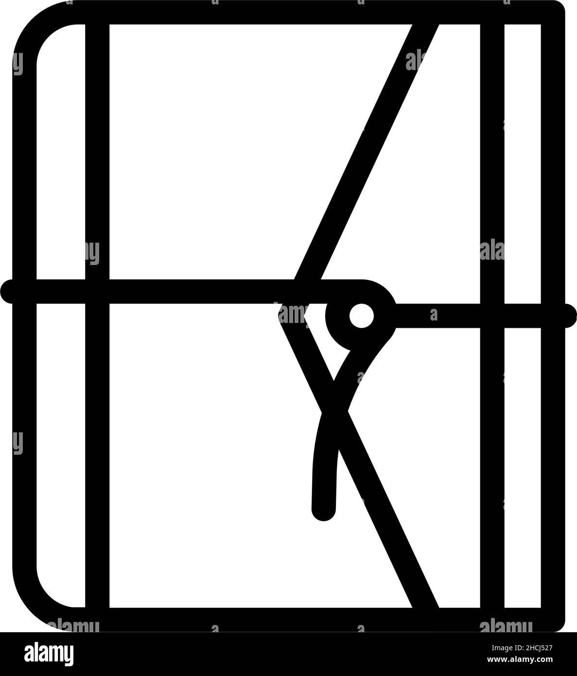 diary with string line icon vector illustration Stock Vector Image ...