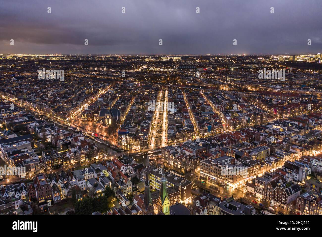 Amsterdam City in the Netherlands Aerial View Stock Photo - Alamy
