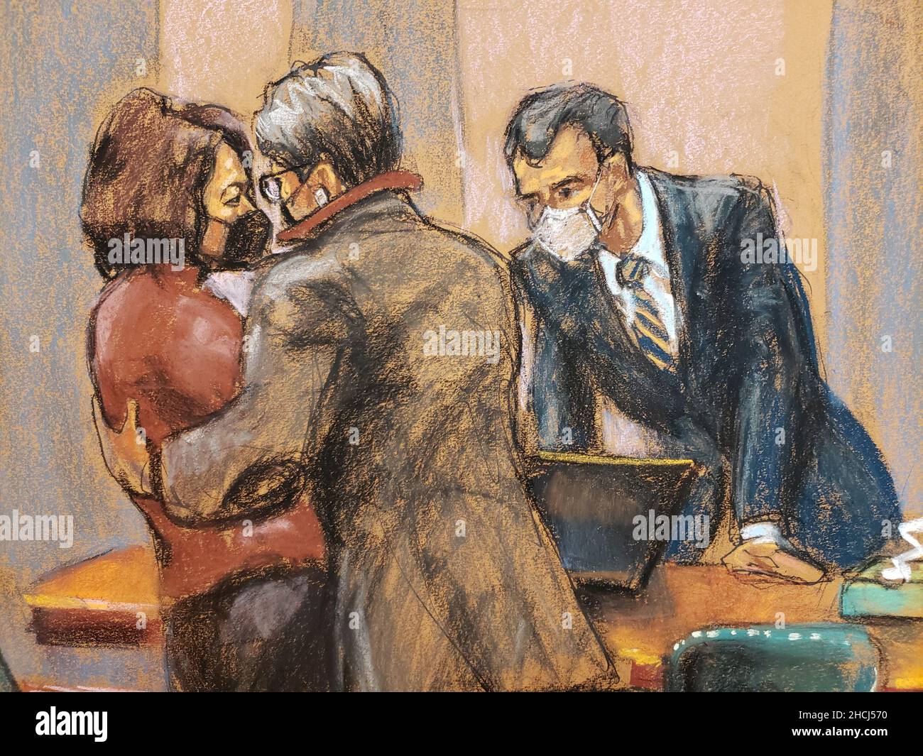 Ghislaine maxwell sketch hi-res stock photography and images - Alamy