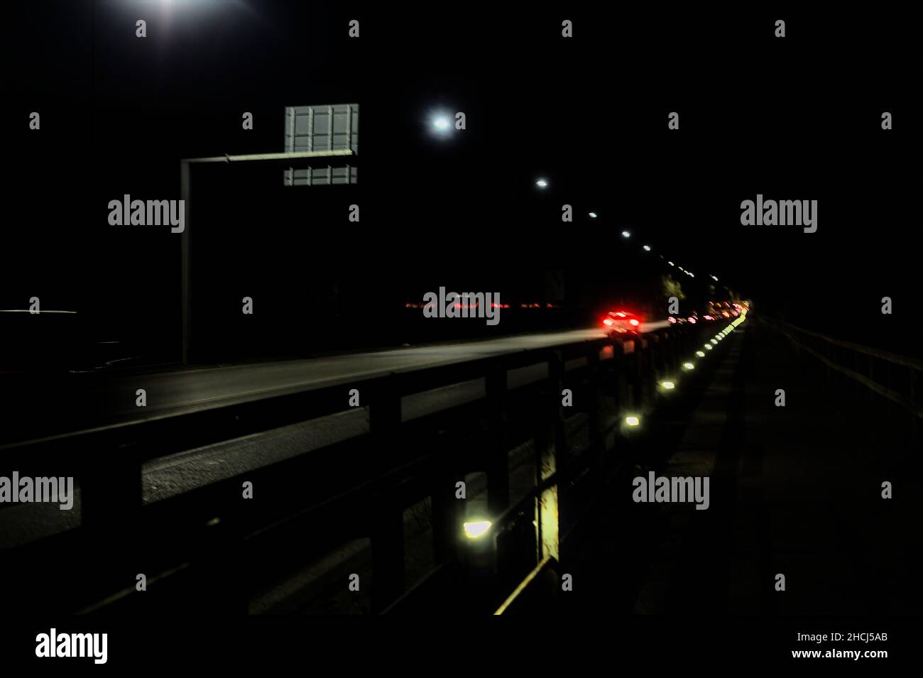 Traffic jam on an expressway at night Stock Photo - Alamy