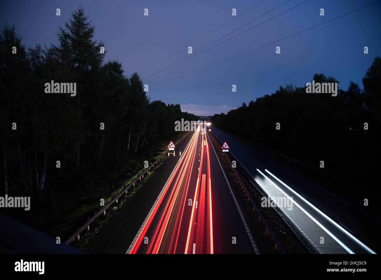 motorway at night Stock Photo - Alamy