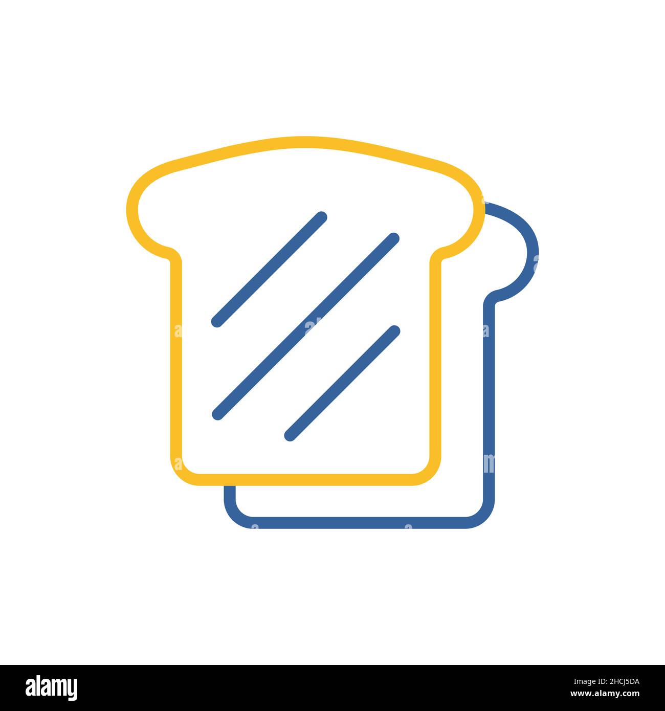 Bread, Toast vector flat icon. Fast food sign. Graph symbol for cooking ...