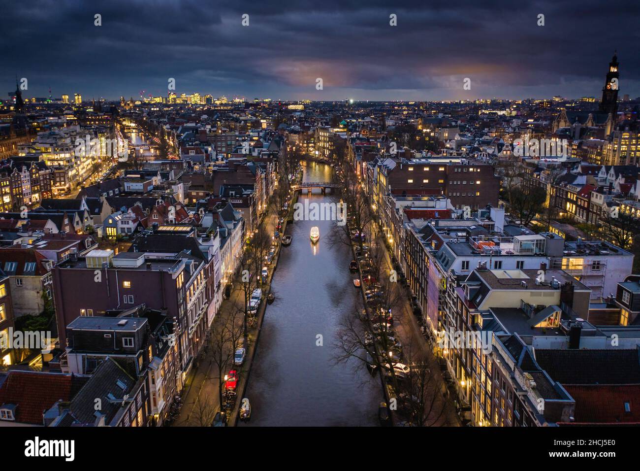 Amsterdam City in the Netherlands Aerial View Stock Photo - Alamy