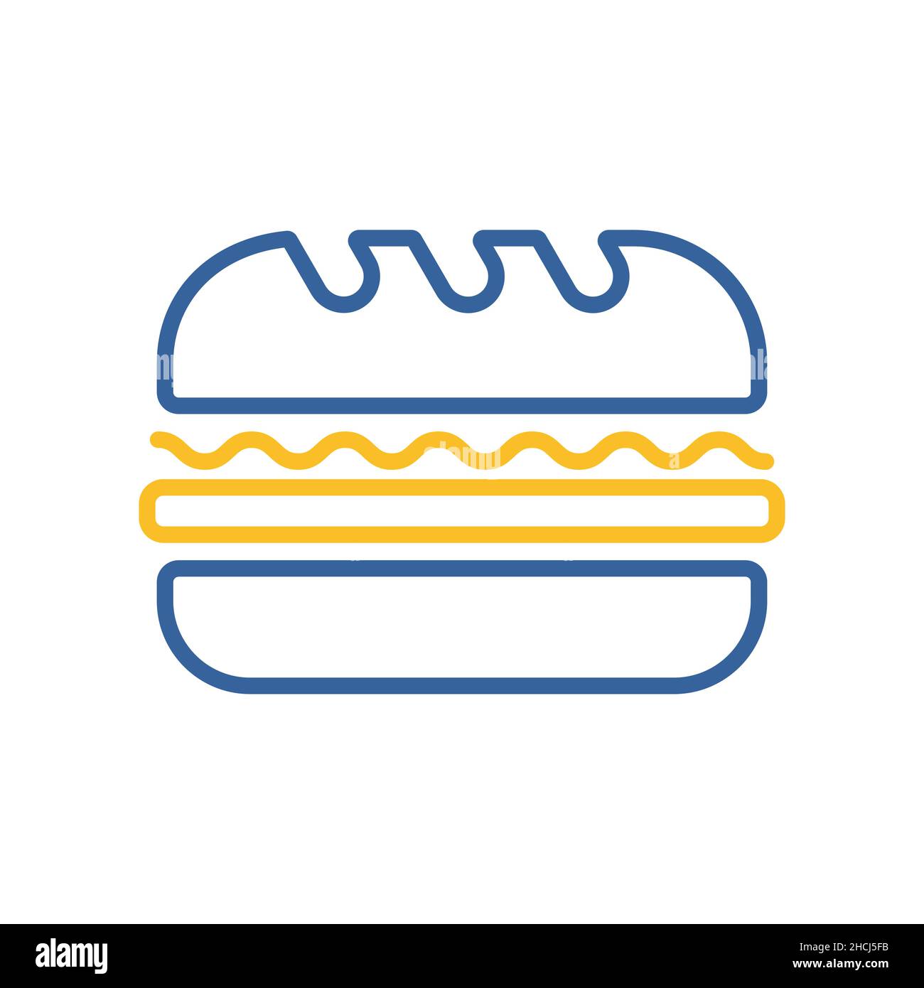 Subway Sandwich vector flat icon. Fast food sign. Graph symbol for ...