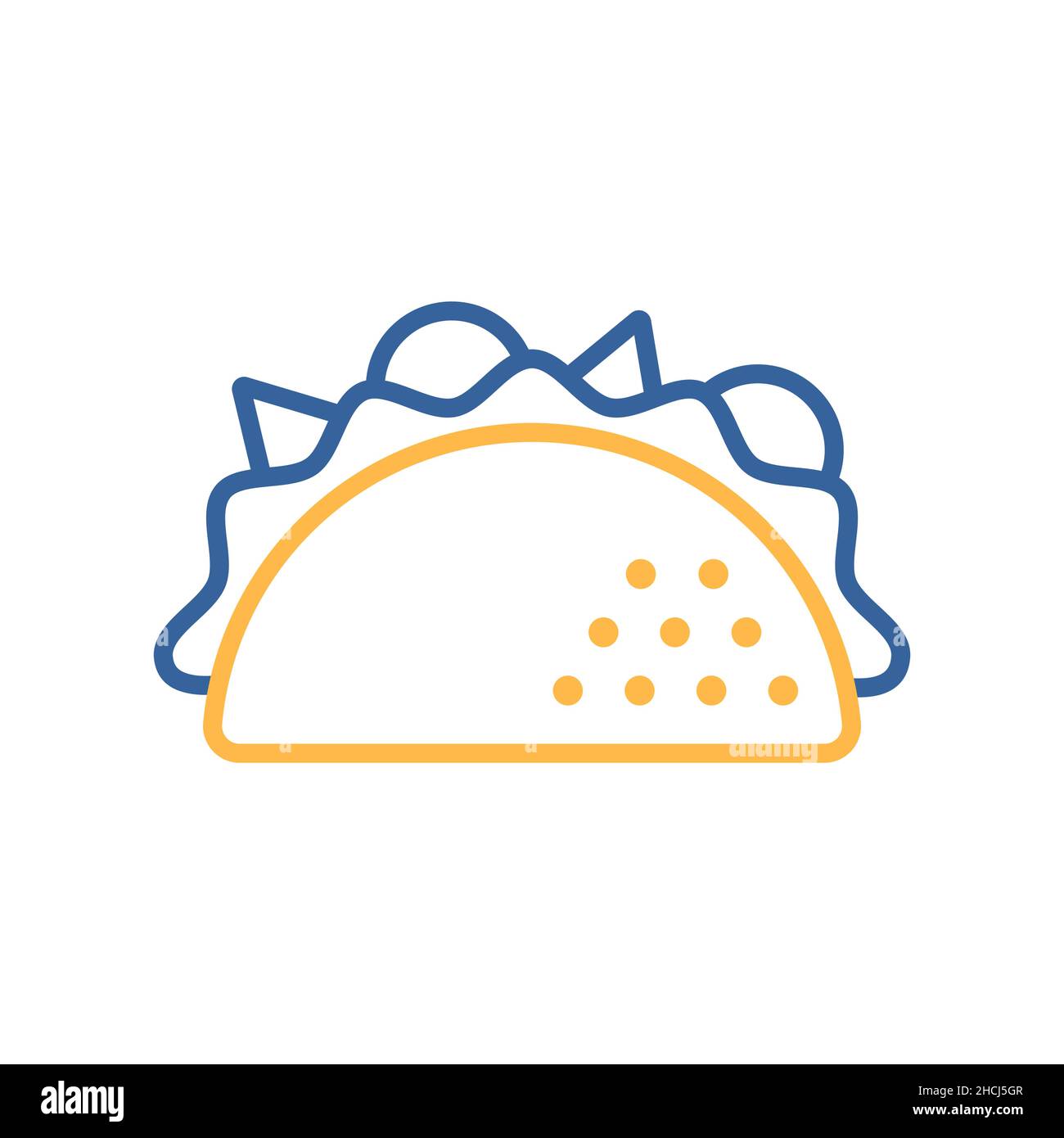 Taco vector flat icon. Fast food sign. Graph symbol for cooking web ...