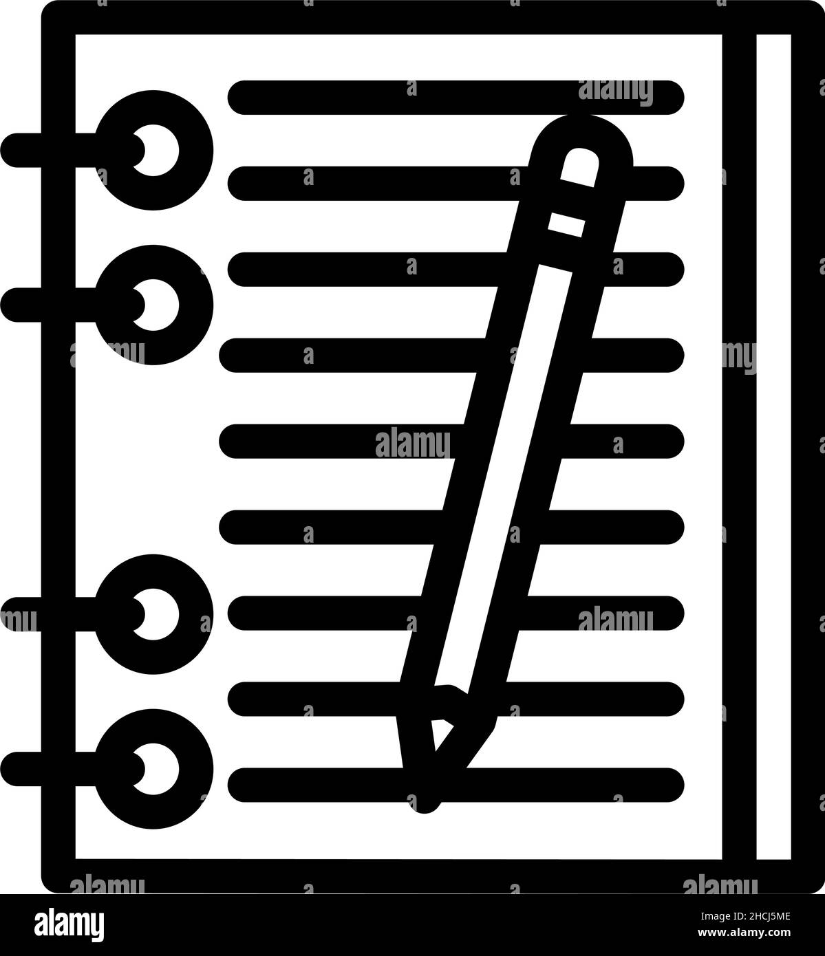 drawing diary line icon vector illustration Stock Vector Image & Art ...