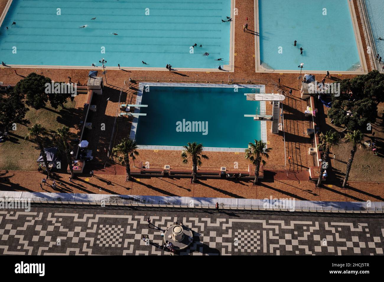 The Seapoint municipal swimming pool in Cape Town, South Africa, is a ...