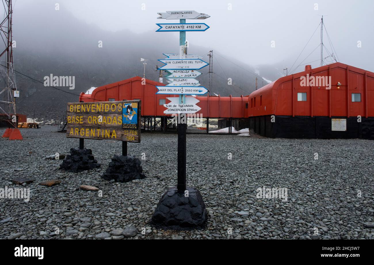 Antarctica, South Orkney Islands, Laurie Island, Orcadas Station ...