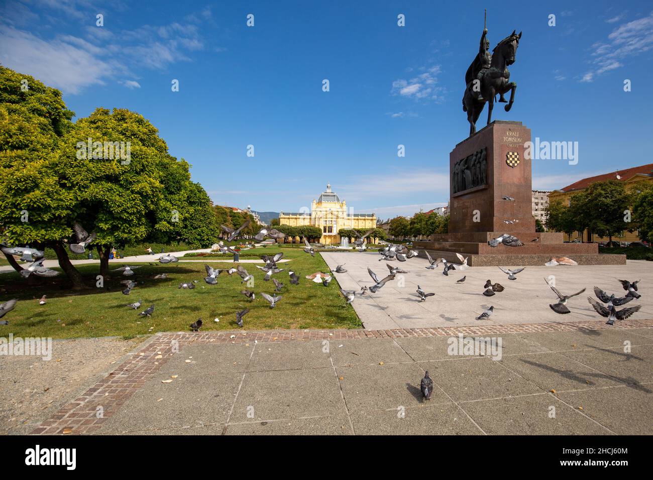Fontana kralja Tomislava monument in Zagreb, Croatia Stock Photo - Alamy
