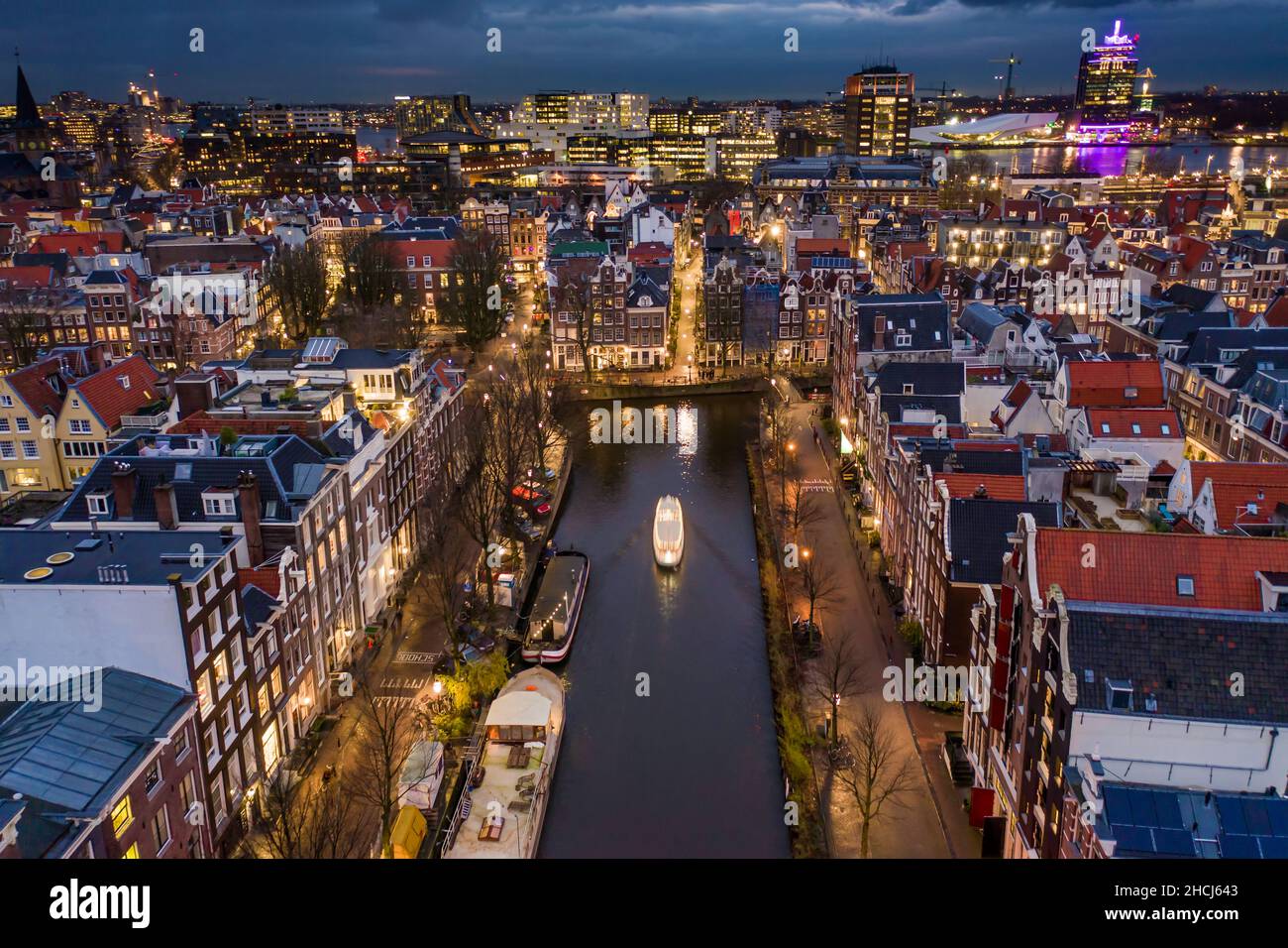 Amsterdam City in the Netherlands Aerial View Stock Photo - Alamy