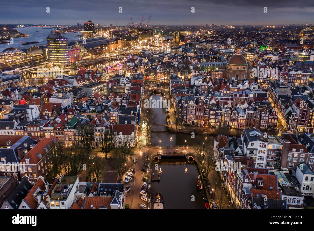 Amsterdam City in the Netherlands Aerial View Stock Photo - Alamy