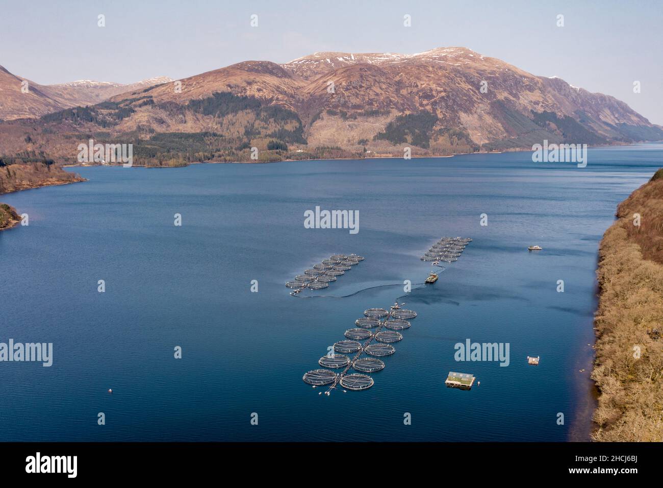 Aquaculture Fish Farm Pens Used to Keep Farmed Fish Stock Photo - Alamy