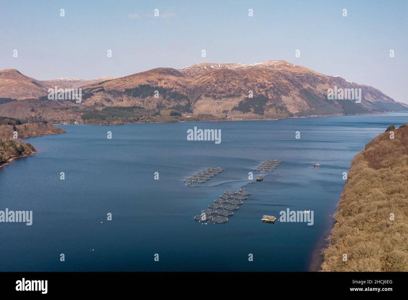 Aquaculture Fish Farm Pens Used to Keep Farmed Fish Stock Photo - Alamy