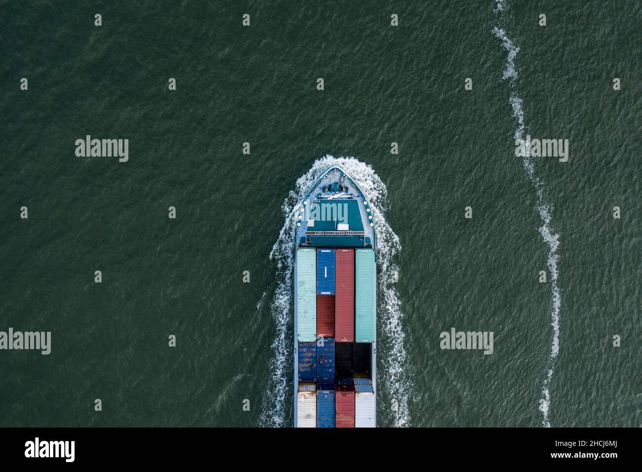 Container and Cargo Ship at Sea Stock Photo - Alamy