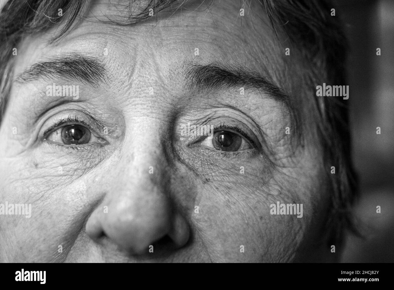 Human eye closeup Black and White Stock Photos & Images - Alamy