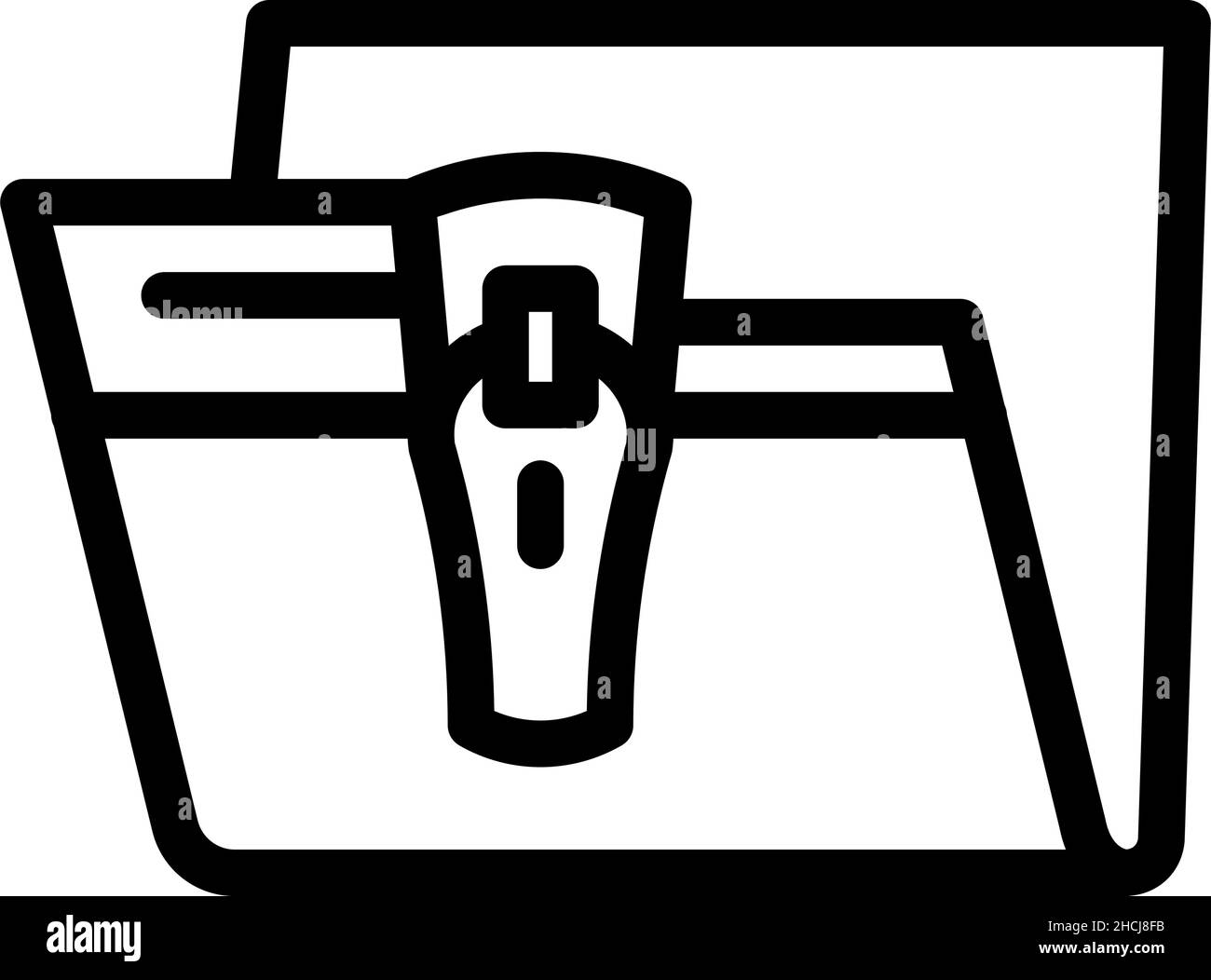 save file in folder line icon vector illustration Stock Vector Image ...