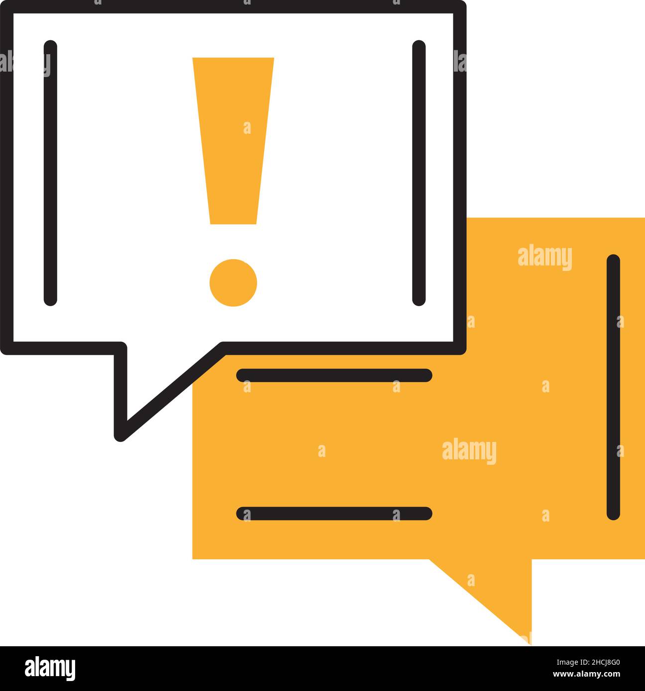 speech bubble exclamation sign Stock Vector Image & Art - Alamy