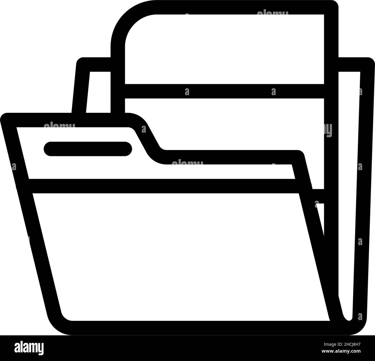 folder with digital file line icon vector illustration Stock Vector Image & Art - Alamy