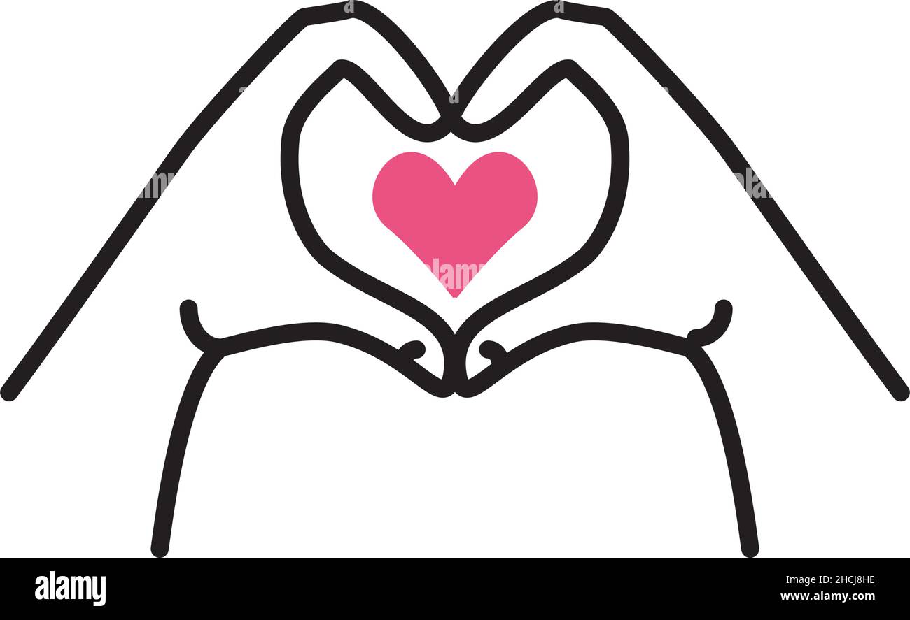 hands making a heart Stock Vector Image & Art - Alamy